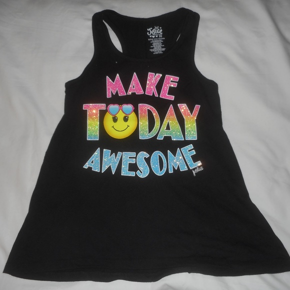 Justice | Shirts & Tops | Justice Sleeveless Emoji Awesome Shirt | Poshmark